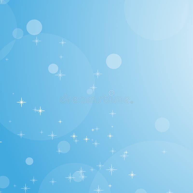 Color Abstract Background of Blue Sky with Bokeh and Stars. Simple Flat ...