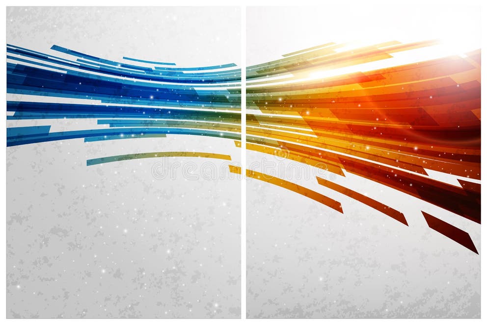 Color Abstract Background, Front and Back Stock Vector - Illustration ...