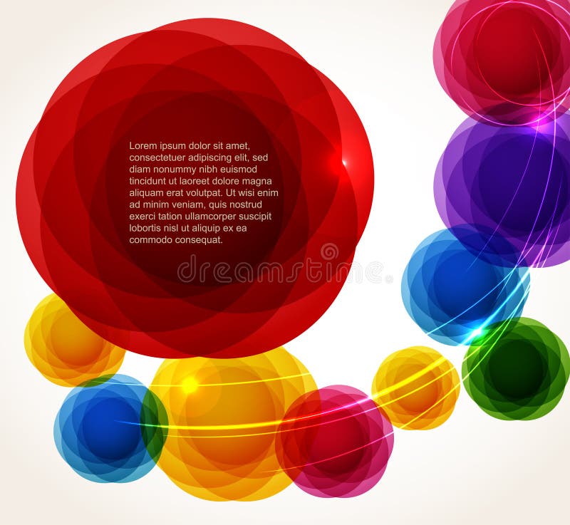 Color abstract bubbles set stock vector. Illustration of green - 22008551