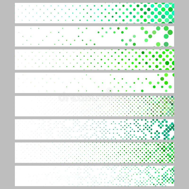 Color Abstract Dot Pattern Rectangular Web Banner Background Set Stock ...