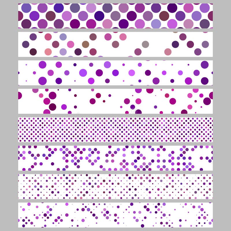 Color Abstract Dot Pattern Rectangular Web Banner Background Set Stock ...
