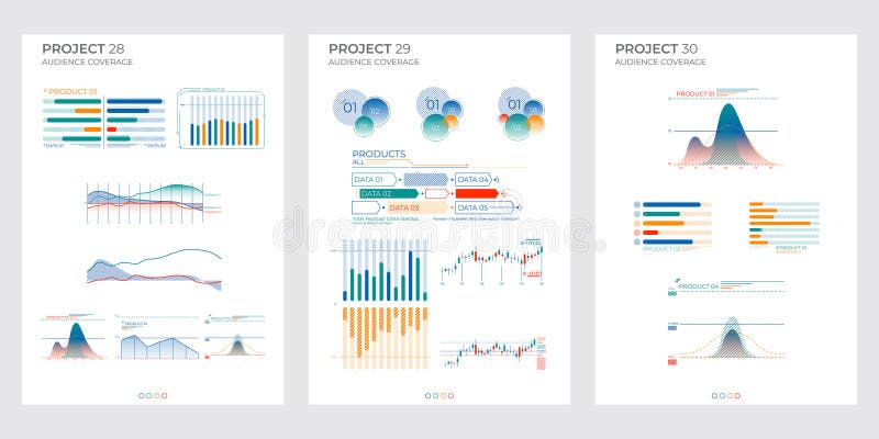 Color Abstract Elements Commercial Charts. Abstract Vector Illustration ...