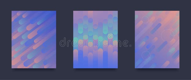 Color Abstract Gradient Background. Geometric Patterns Set Stock Vector ...