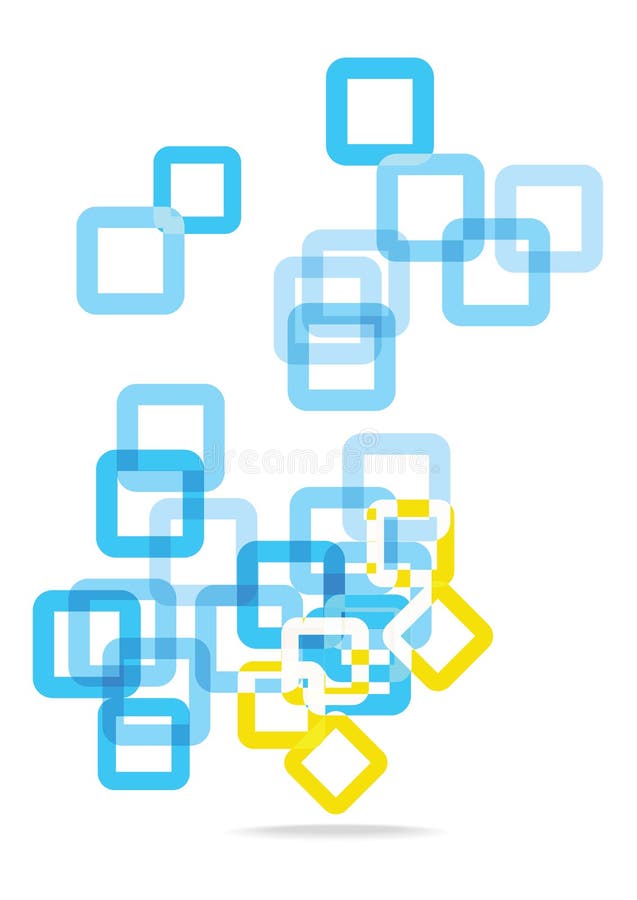 Abstract Vector Page Layout with Bright Flowing Squares Isolated on ...