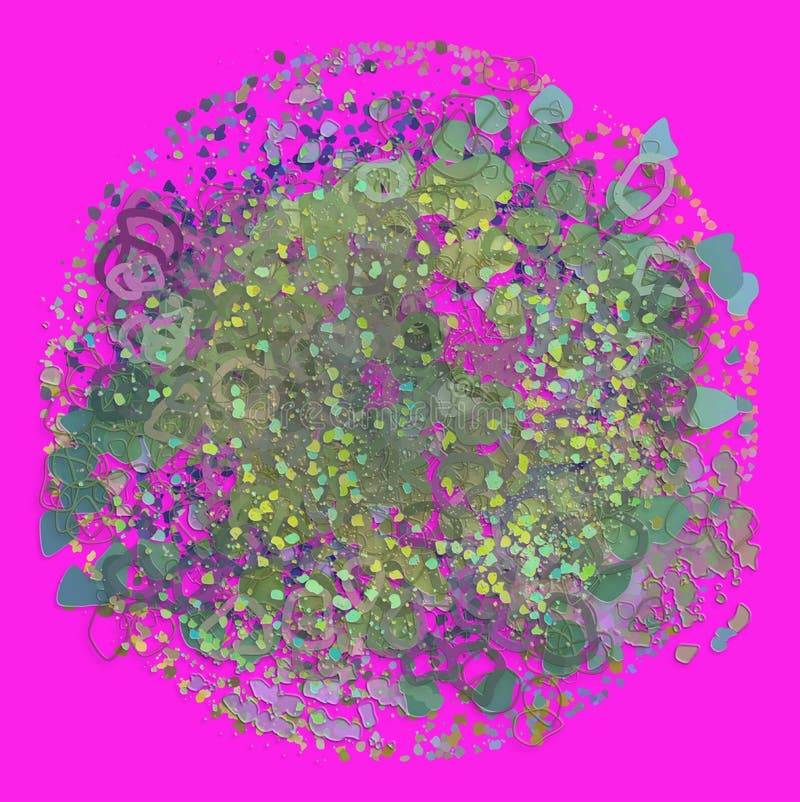 Color Abstract Pattern, Generative Blended Messy Shapes, Art Background ...