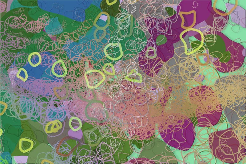 Color Abstract Pattern, Generative Blended Messy Shapes, Art Background ...