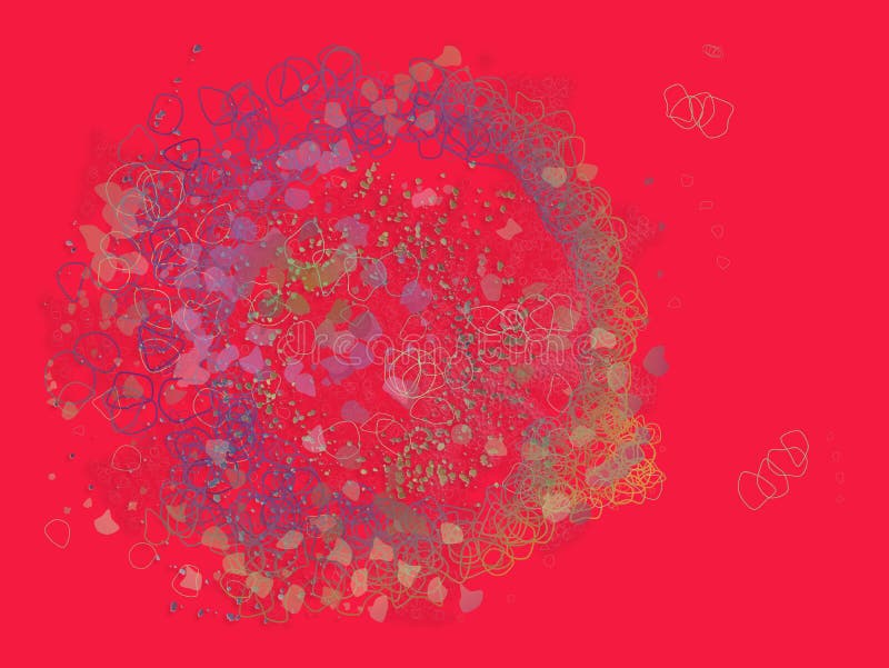 Color Abstract Pattern, Generative Blended Messy Shapes, Art Background ...