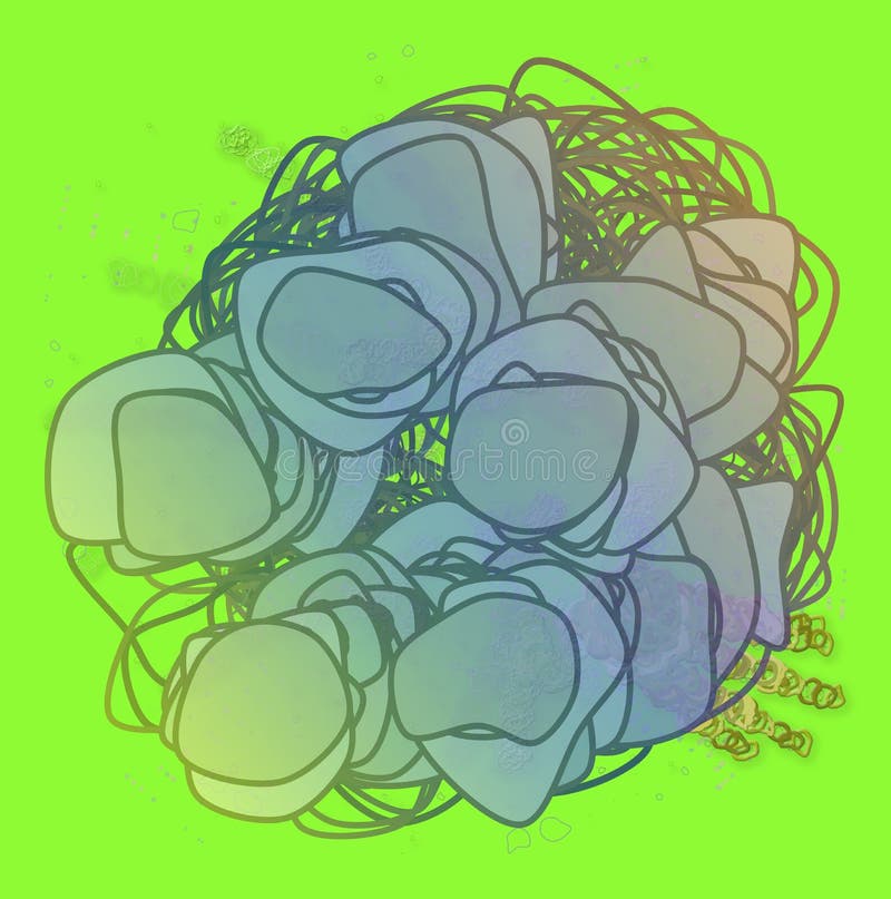 Color Abstract Pattern, Generative Blended Messy Shapes, Art Background ...