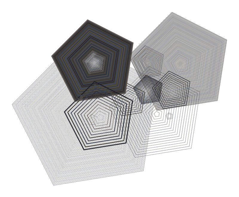 Color Abstract Pentagon Geometric Pattern Generative Art Background ...