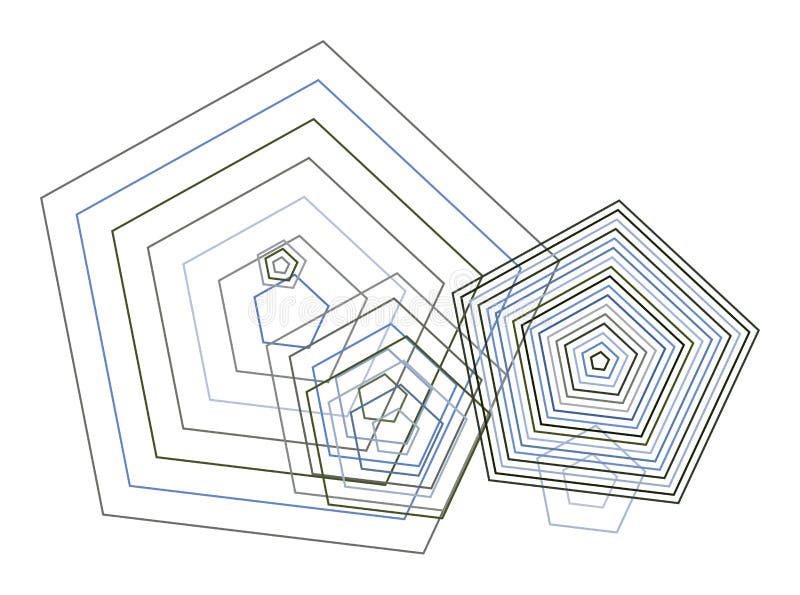 Color Abstract Pentagon Geometric Pattern Generative Art Background ...