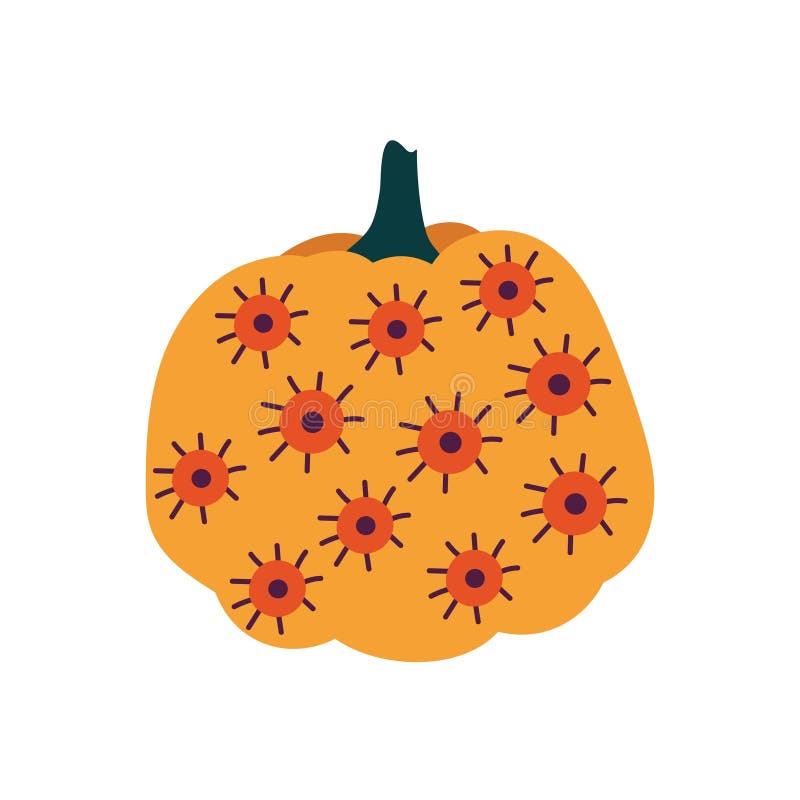 Color Abstract Pumpkin with Pattern. Clip Art. Vector Illustration ...
