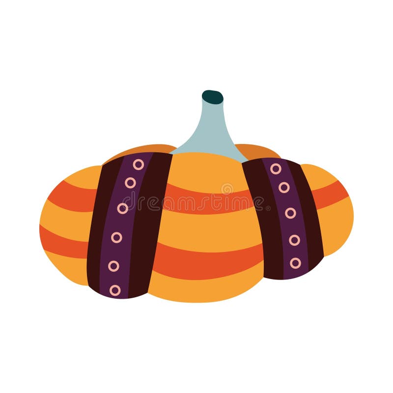 Color Abstract Pumpkin with Pattern. Clip Art. Vector Illustration ...