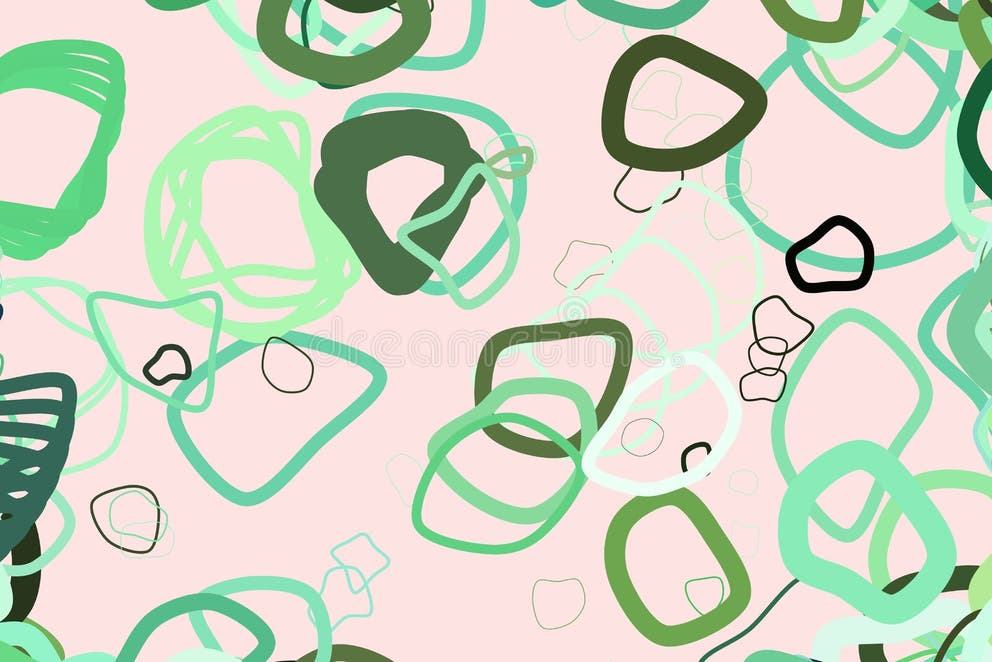 Color Abstract Random Rounded Shapes Geometric Pattern Generative Art ...