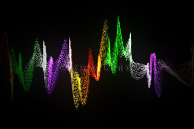 Color abstract sound wave stock illustration. Illustration of electric ...