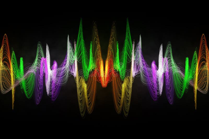 Color abstract sound wave stock illustration. Illustration of electric ...