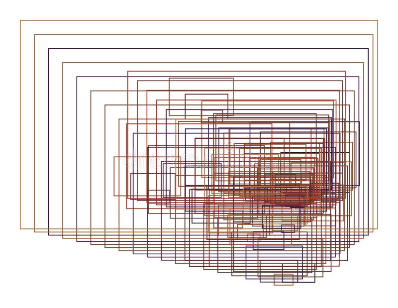 Color Abstract Square Rectangle Geometric Pattern Generative Art