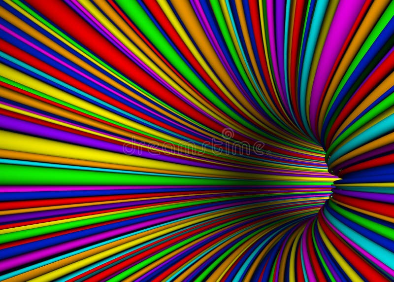 Color abstract tunnel stock illustration. Illustration of perspective ...