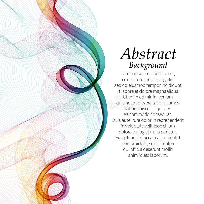 Color Abstract Wave. Sample. Layout. Decor Element. Eps 10 Stock ...