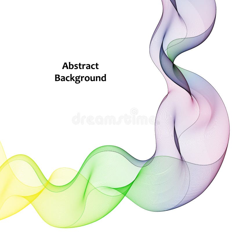 Color Abstract Wave. Vector Template for Advertising, Brochure, Banner ...