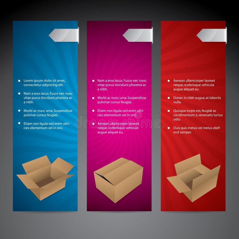 Set of boxes stock vector. Illustration of card, blank - 10177265