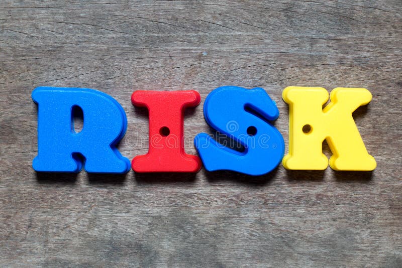 Color Alphabet in Word Risk on Wood Background Stock Photo - Image of ...