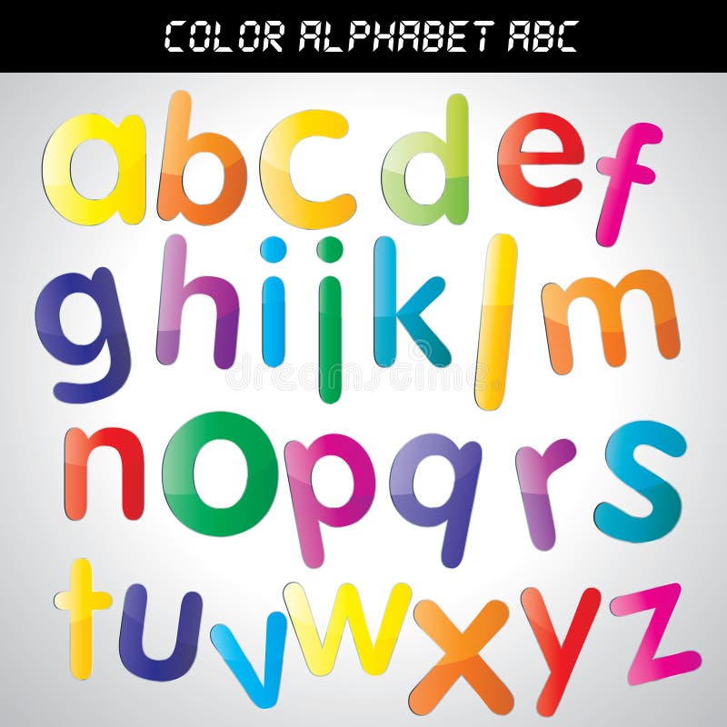 Color Alphabet a-Z stock vector. Illustration of party - 40042665