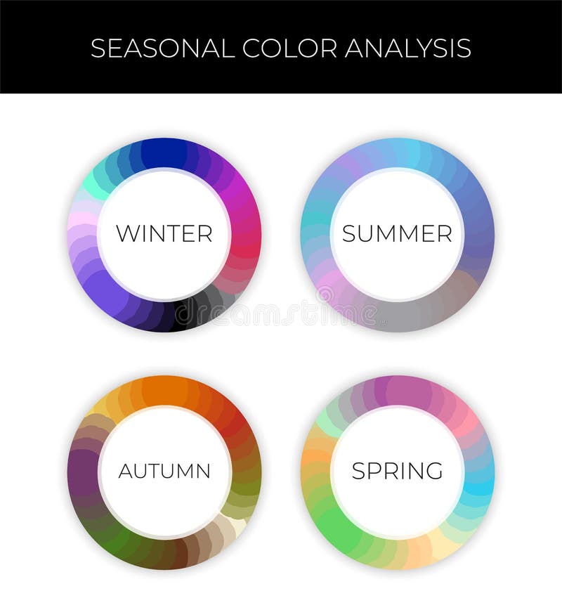Color Analysis Palette with Best Colors for Every Type Stock Vector ...