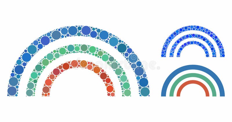 Color Arc Composition Icon of Circle Dots Stock Illustration ...