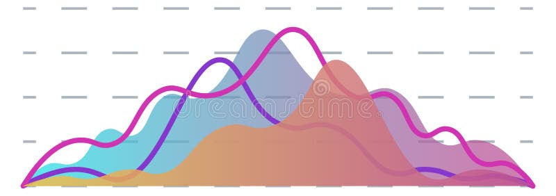 Color Area Chart Infographic Element. Data Distribution Stock ...