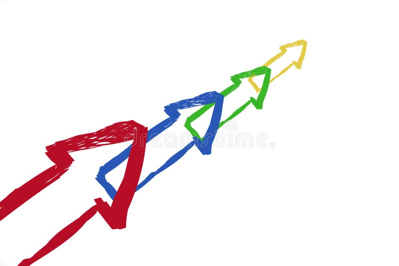 Color arrow stock illustration. Illustration of diagram - 11742229