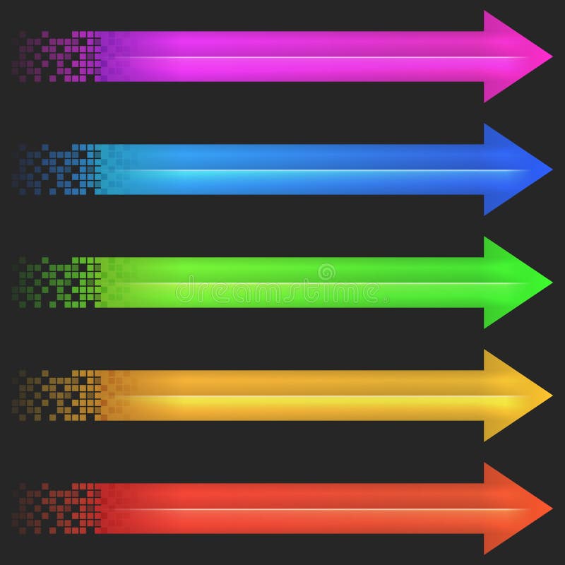 Color arrow pixel stock vector. Illustration of pixel - 45394945