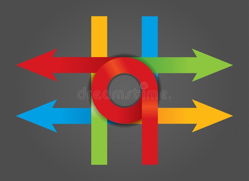 Color arrows stock vector. Illustration of direction - 29045268