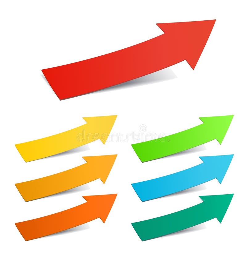 Origami Arrows Made of Folding Paper Stock Vector - Illustration of ...