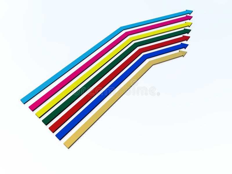 Color arrows stock illustration. Illustration of success - 4365953