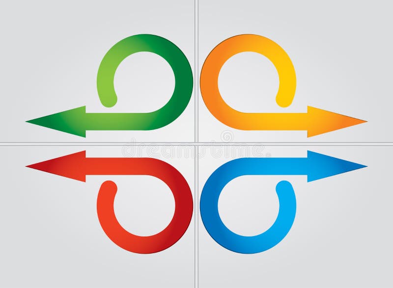 Color circle arrows stock vector. Illustration of right - 9568077