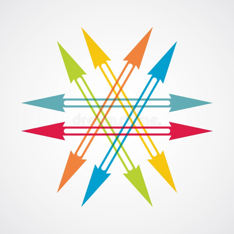 Color Arrows, Abstract Illustration Stock Vector - Illustration of ...