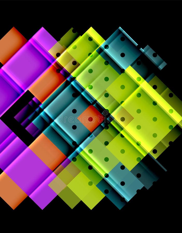 Color Arrows on Black Background Stock Vector - Illustration of icon ...