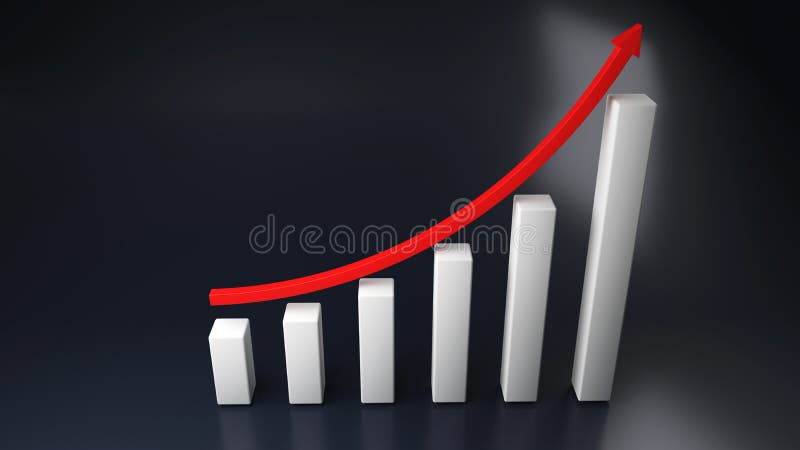 Color Arrows, Business Indicators. 3D Graphics Stock Illustration ...