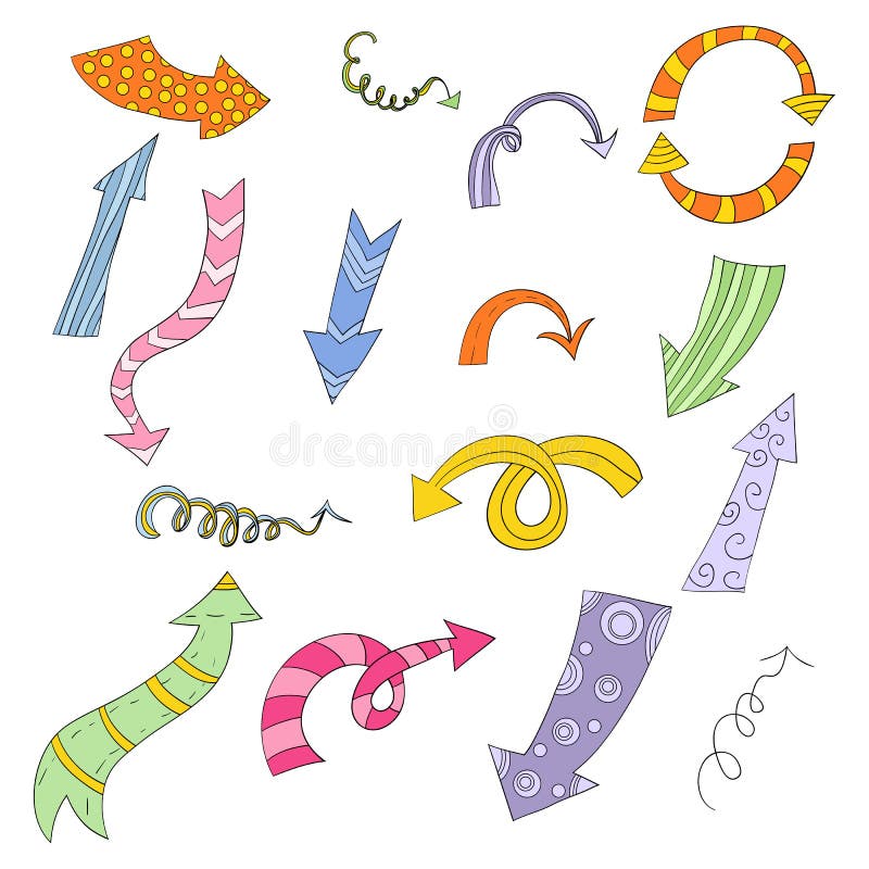 Color arrows stock vector. Illustration of direction - 57222103