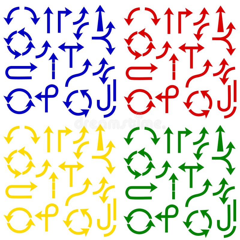 Color Arrows - Vector Set. Vector Illustration Stock Vector ...