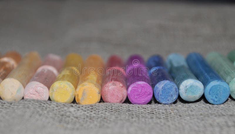 Color Artistic Pastel. Some Crayons. Stock Image - Image of pastel ...