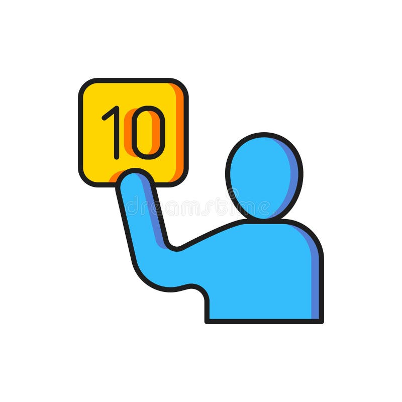 Color Assessment of Judges Icon Isolated on White Background. Flat ...