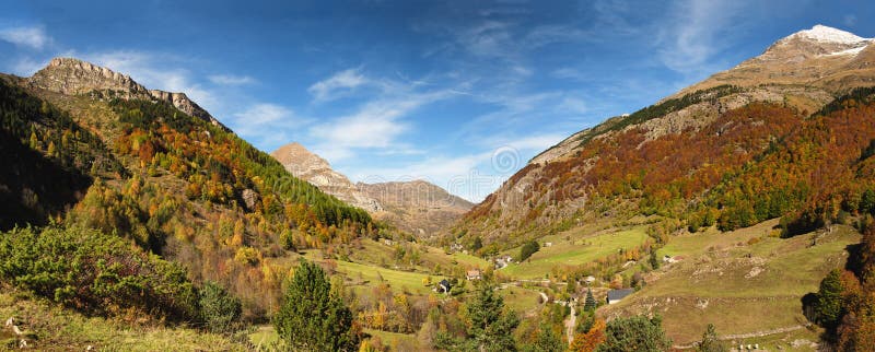 Color of Autumn at the Mountain French Pyrenees Stock Image - Image of ...