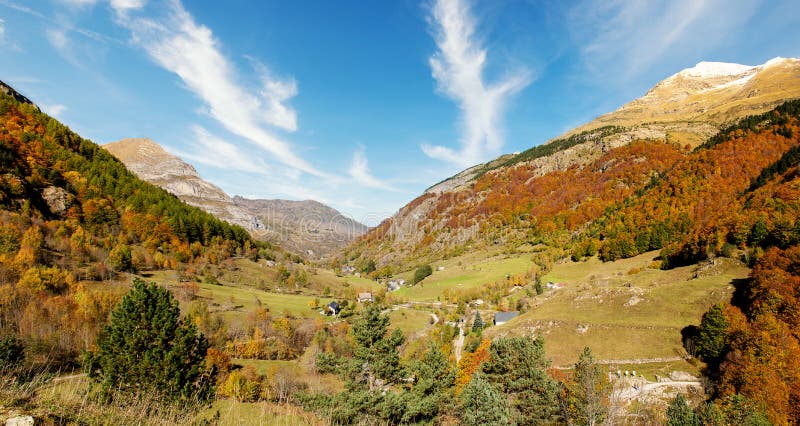 Color of Autumn at Mountain French Pyrenees Stock Photo - Image of peak ...