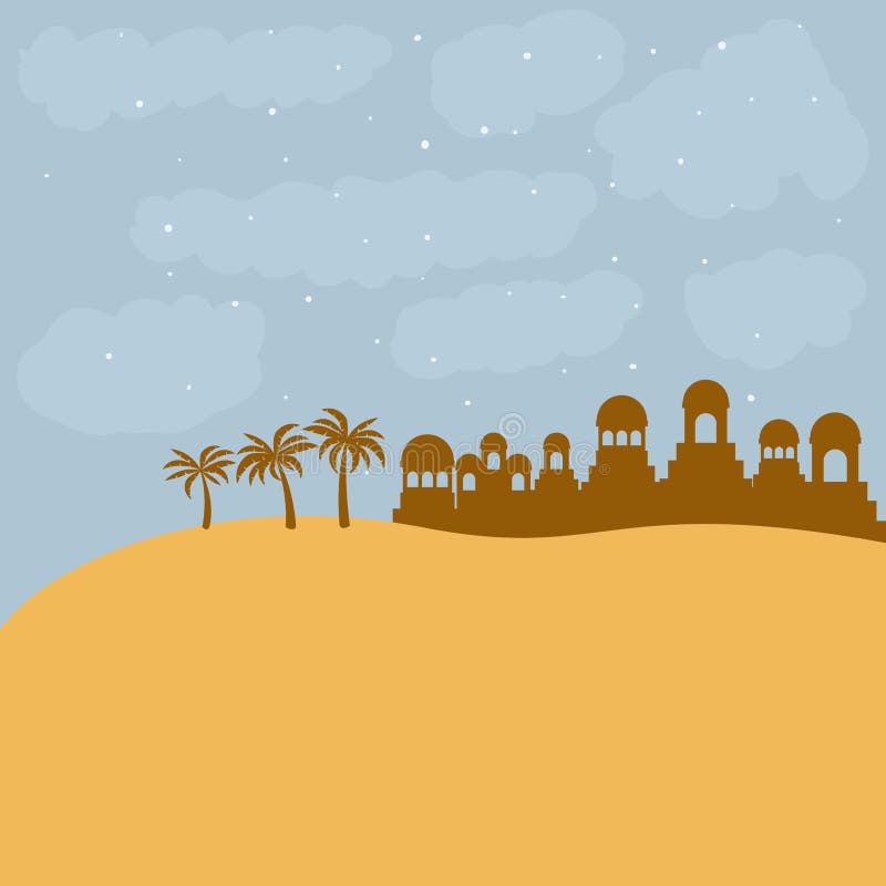 Color Background in Desert of Bethlehem Stock Vector - Illustration of ...