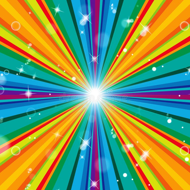 Rays Color Shows Framing Colour and Colours Stock Illustration ...
