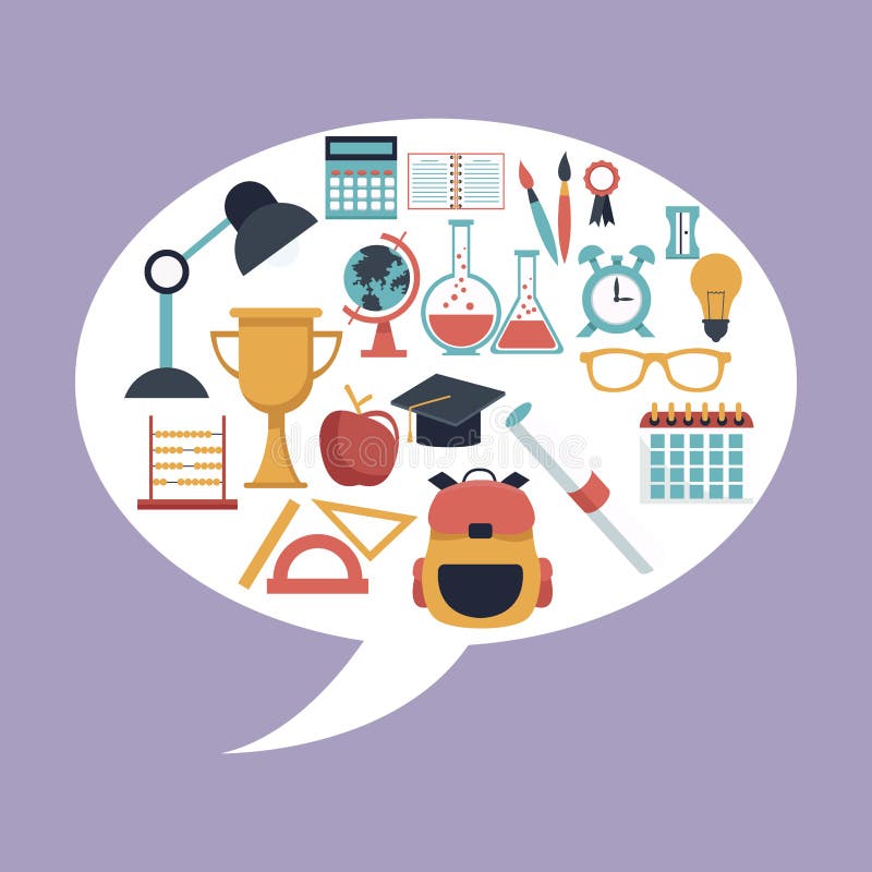 Icons Inside Rounded Squares Stock Vector - Illustration of finance ...