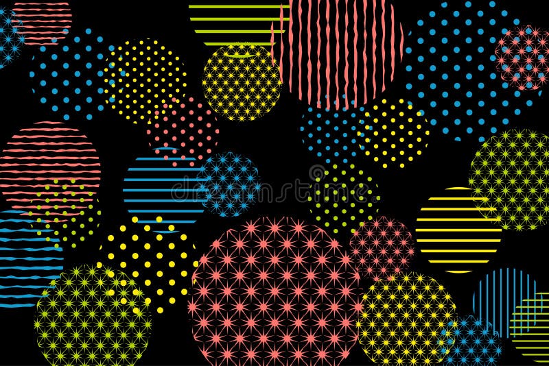 Color Background with Round Decorated Shapes Stock Vector ...