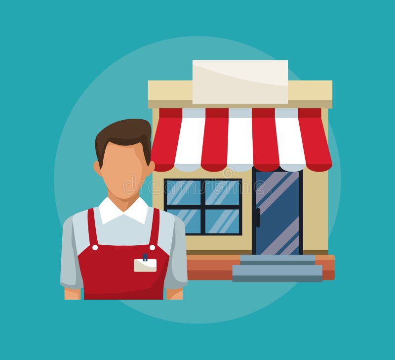 Grocery Store Owner Portrait Stock Illustrations – 21 Grocery Store ...