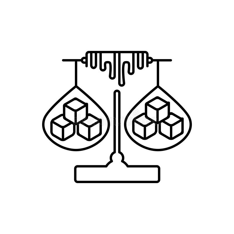 Black Line Icon for Color Balance, Measure and Weight Stock Vector ...